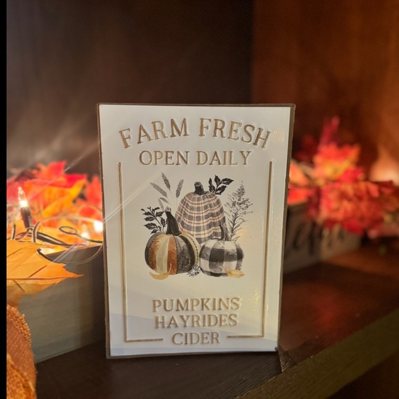 Accents | Farm Fresh Autumn Sign With Pumpkins | Poshmark